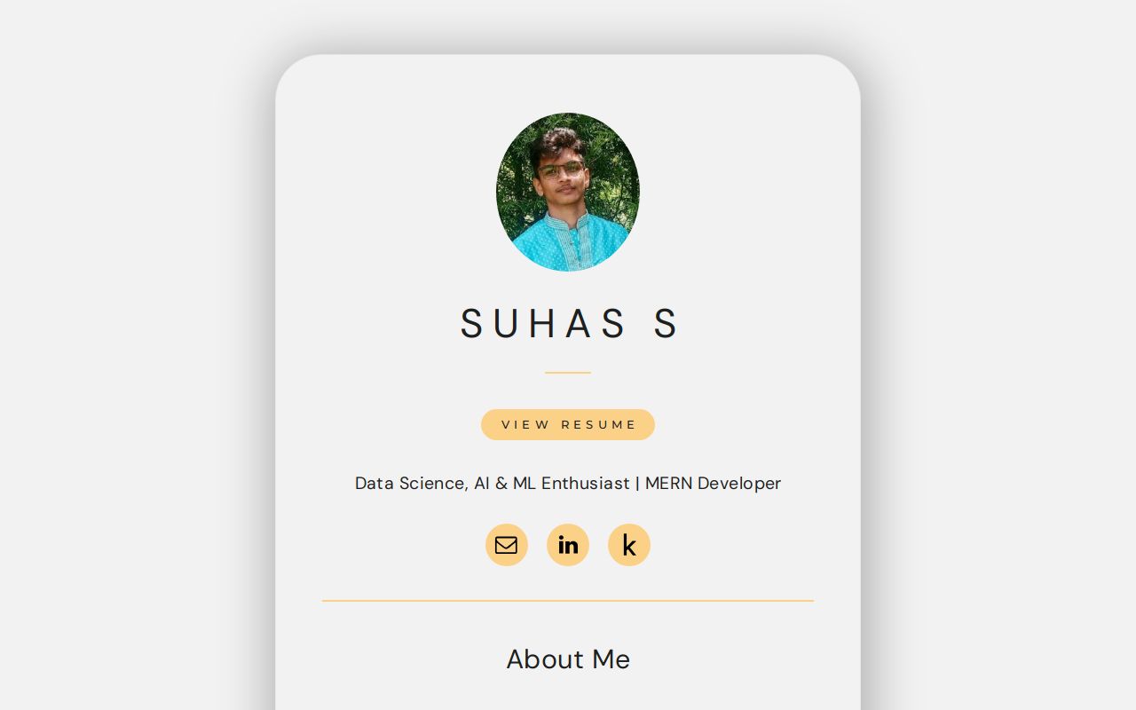 Suhas S | Data Science | AI and ML | MERN Developer